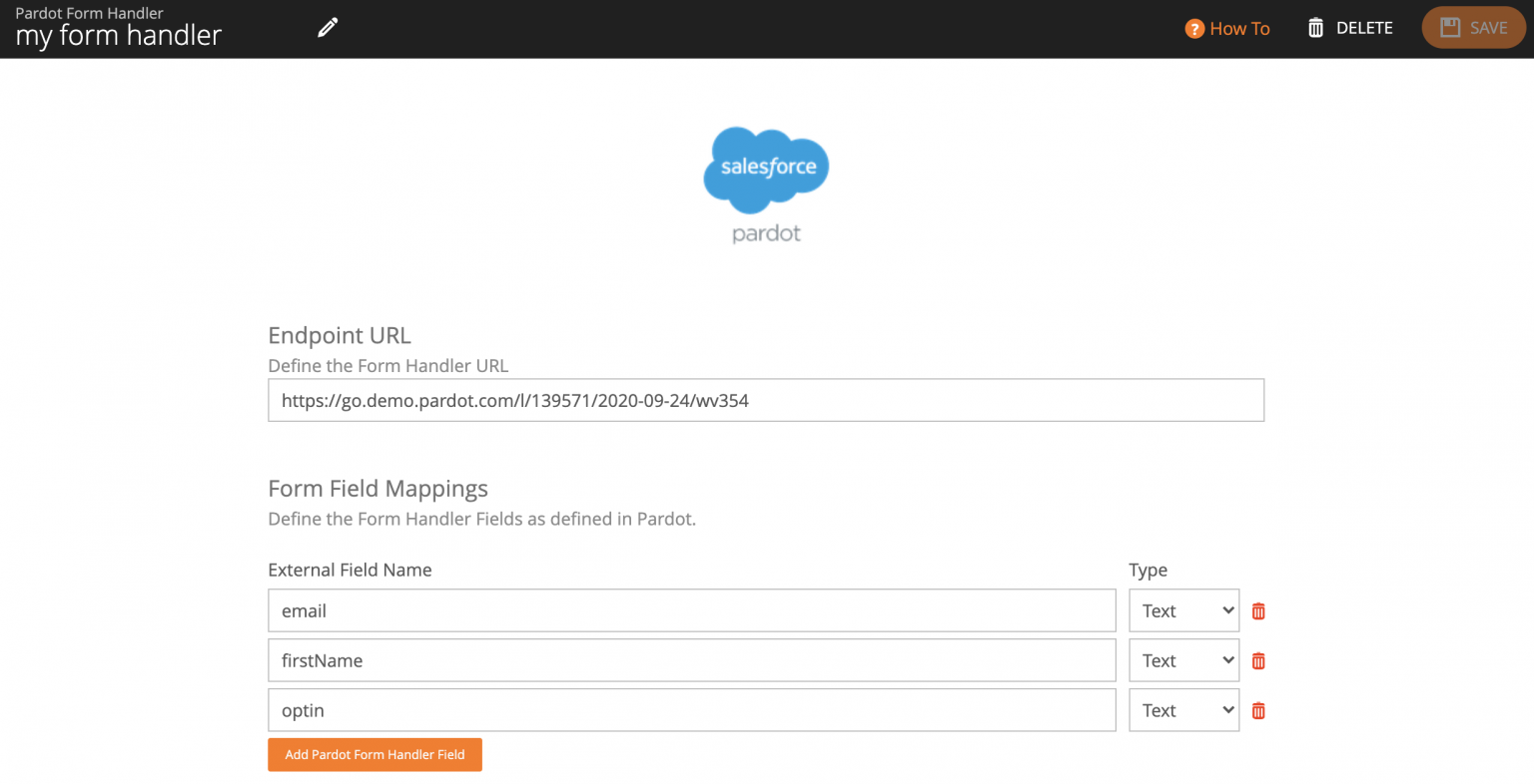 Pardot Form Handler Addon - help.dot.vu