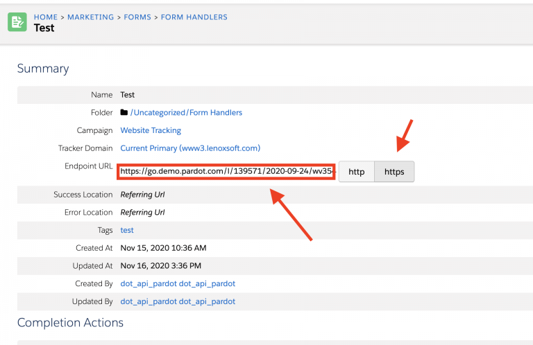 Pardot Form Handler Addon - help.dot.vu